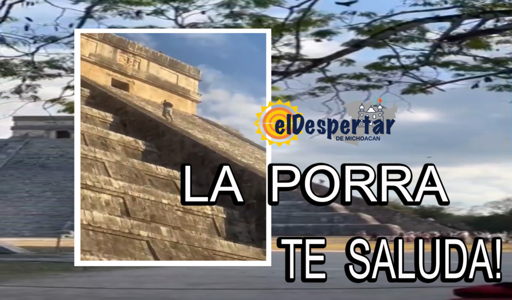 Un alemán sube al Castillo de Chichén Itzá durante el fenómeno de ...